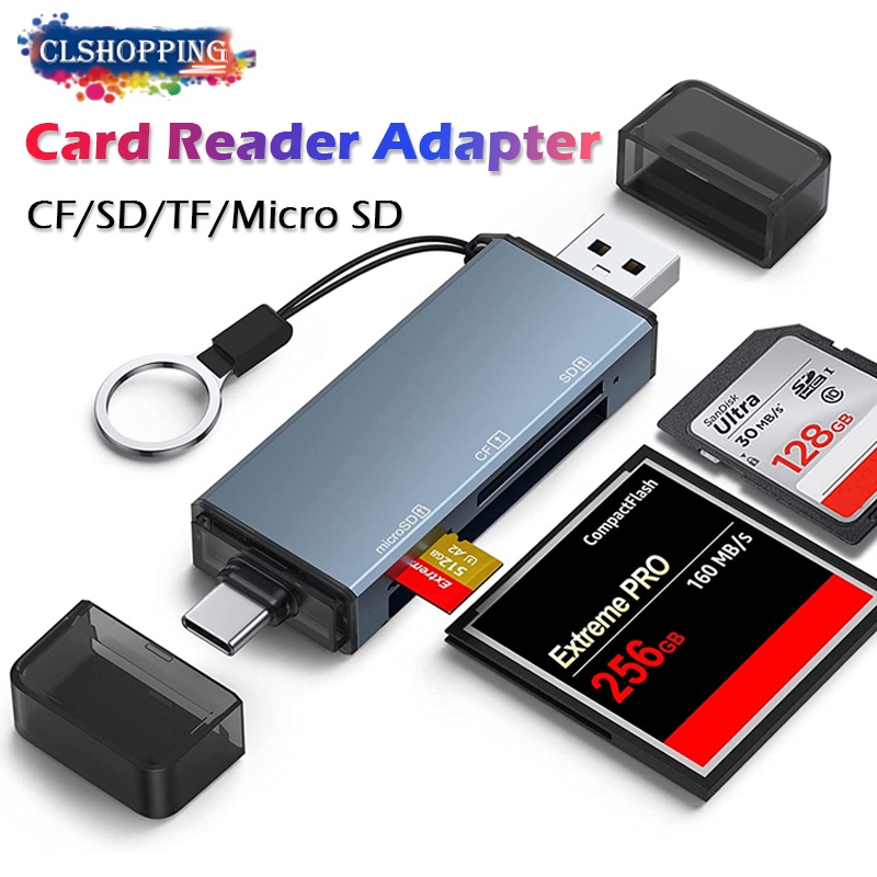High-speed USB 3.0 Type C OTG Card Reader 3 In 1 Memory Smart Card ...