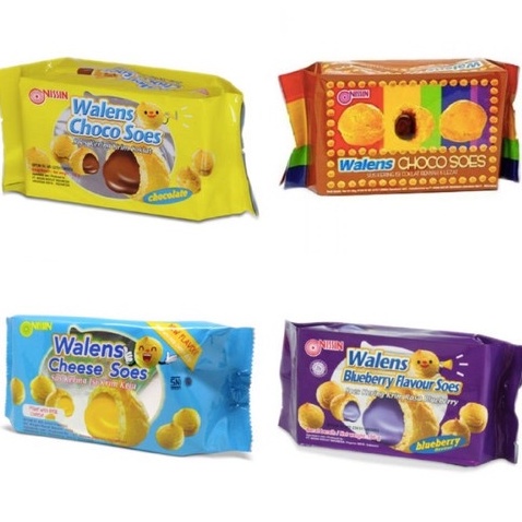 WALENS NISSIN CHOCO SOES 100gr DRY CAKE SUS CHOCOLATE FILLED CRISPY ...