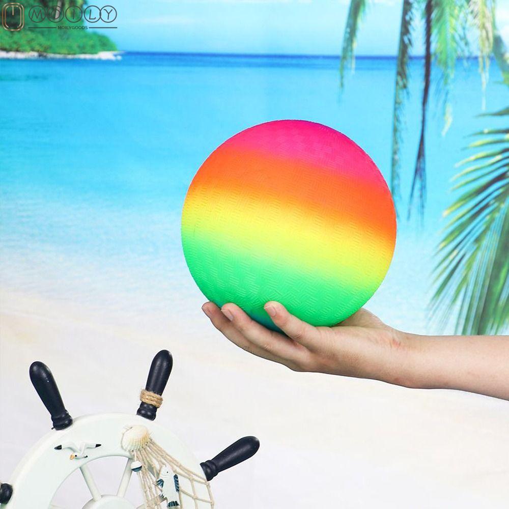 MOILYGOODS Dodgeball Ball for Boys and Girls Rainbow Large for Kids ...