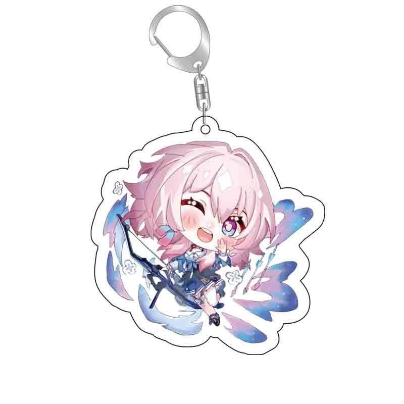 Game Honkai: Star Rail Key Chains Two-sided Keychain Dan Heng March 7th ...