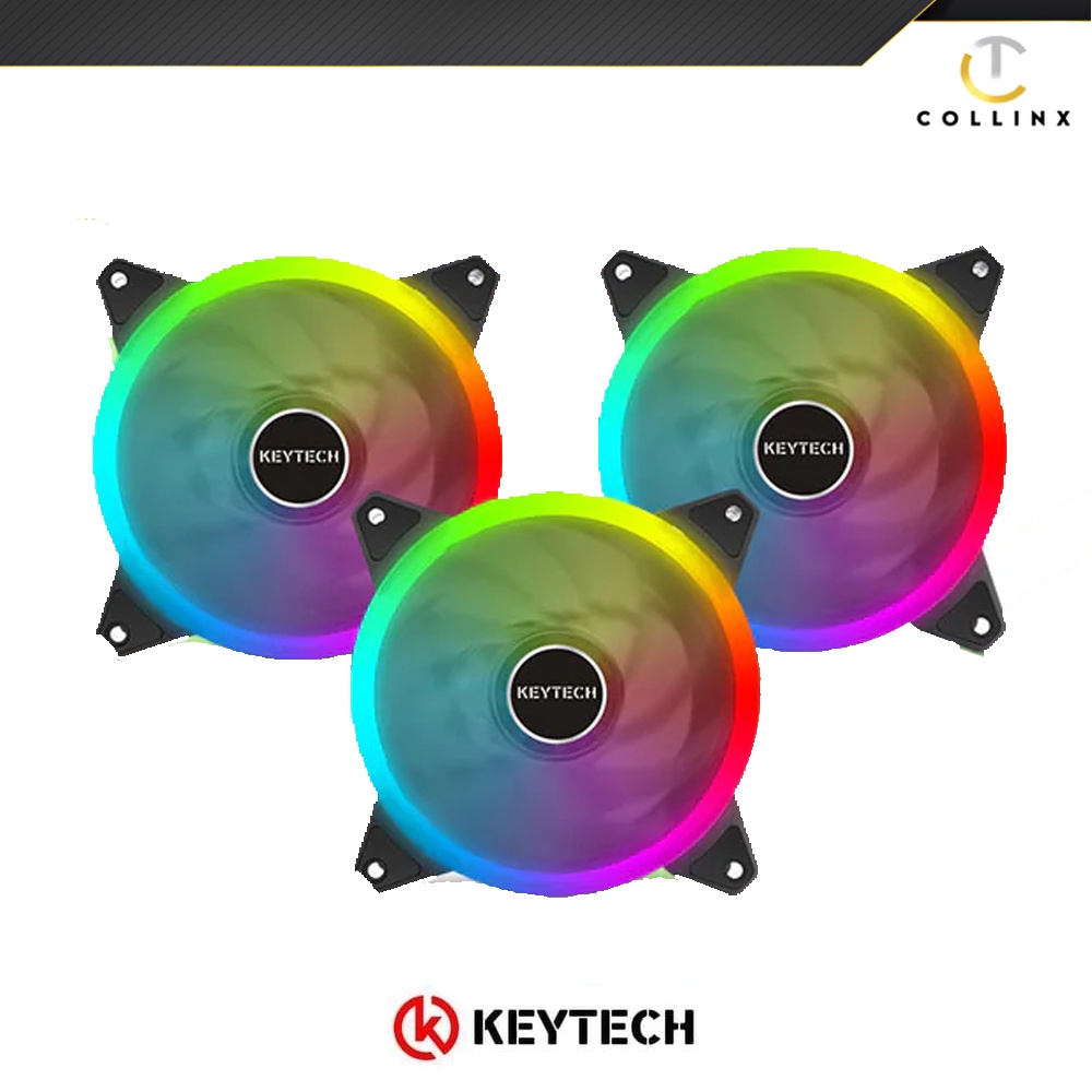 Keytech Storm X3 - 3 Fans with Remote and Hub | 120mm Chassis Fan ...