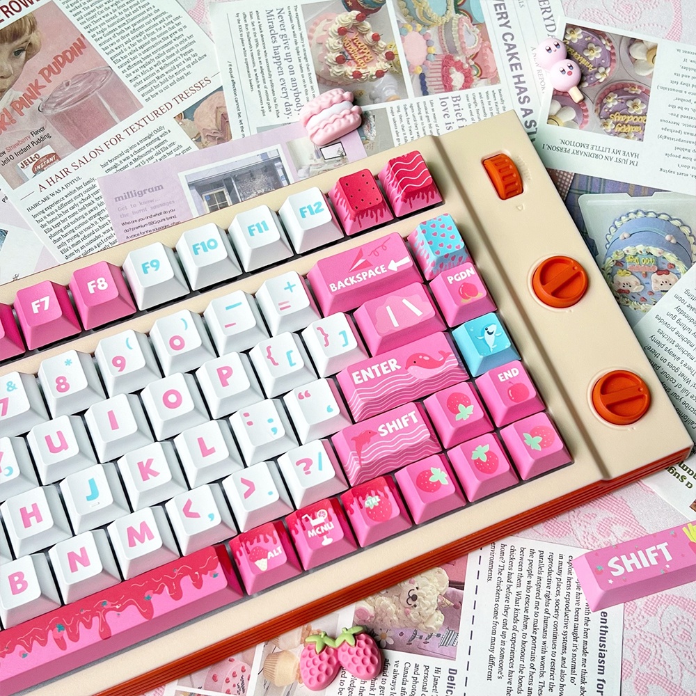 Pink Party Keycaps 121Keys/Set XDA Profile DYE-SUB DIY Custom for ...