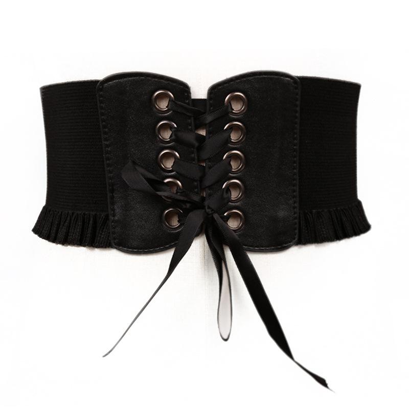 Simple All-Match Elasticated Waist Belt Women's Wide Dress Stretch ...