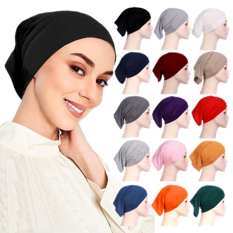 Muslim Women Scarf Hijab Tube Bonnet Cap Bone Islamic Head Cover ...