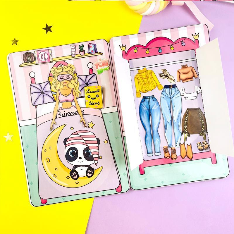 Make Toys with Babies Barbie Doll House Early Education Paper Doll ...