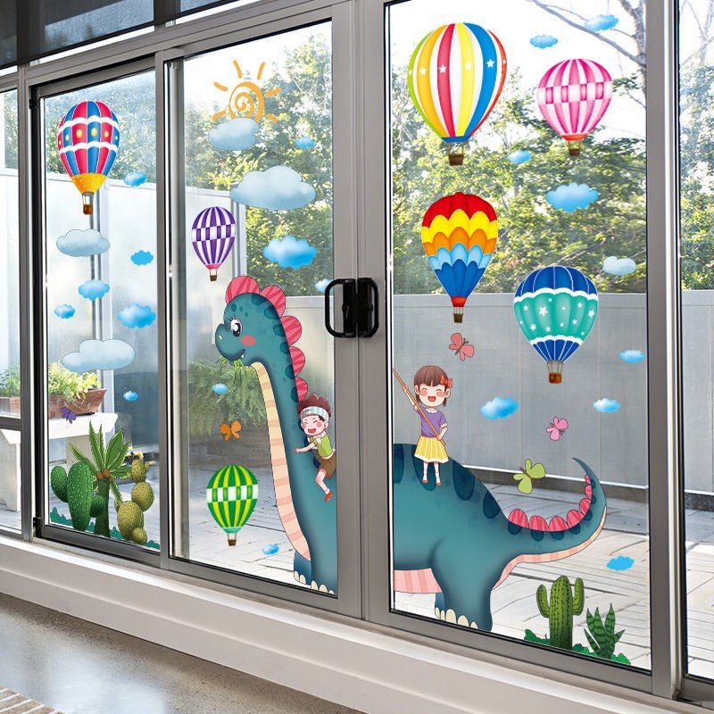 Children Stickers Self-Adhesive Living Room Glass Door Stickers Sliding ...