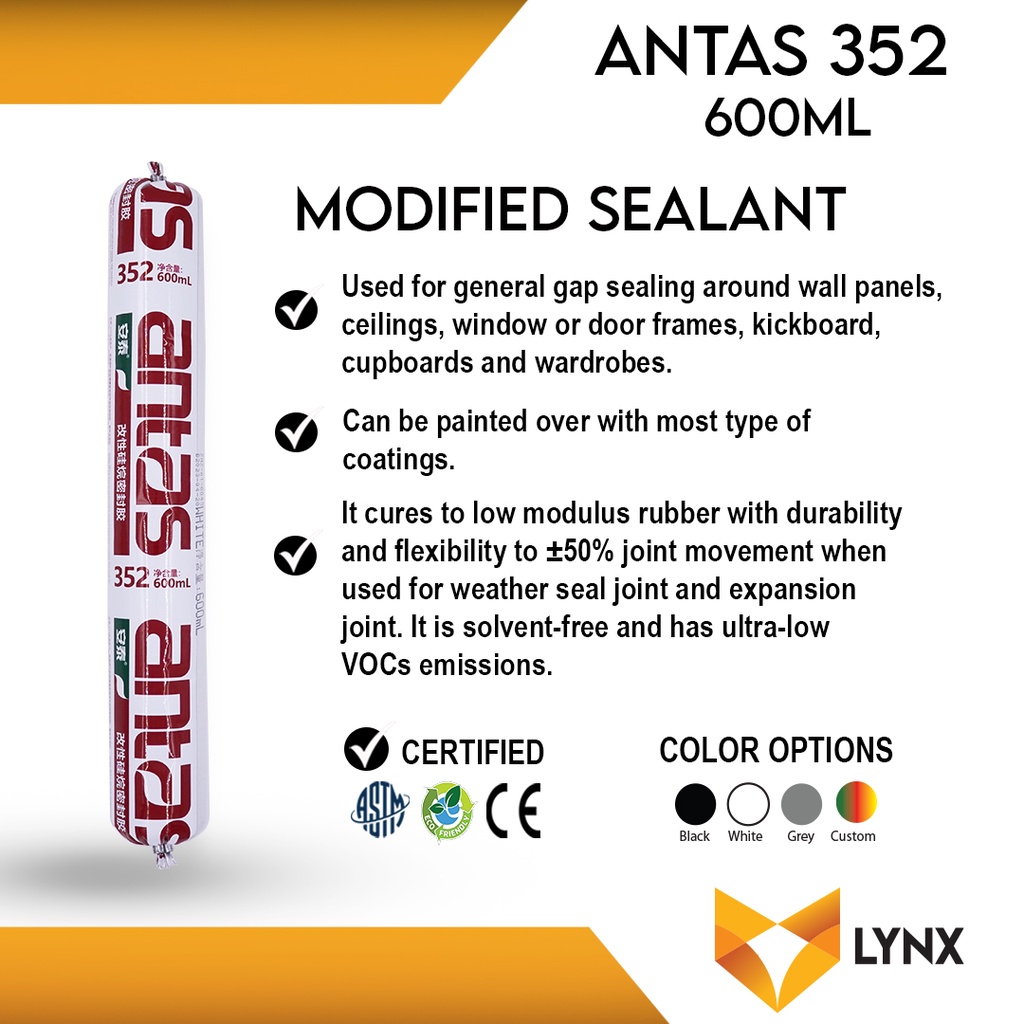 Antas 352 Modified Silane Silicone Sealant 600ml | Shopee Philippines