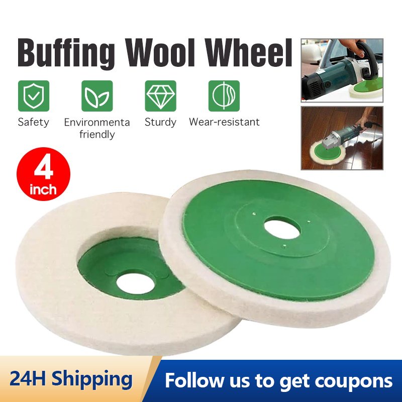 Wool Polishing Sponge Polishing Wool 4" 100mm Polish Pads Disc Span ...