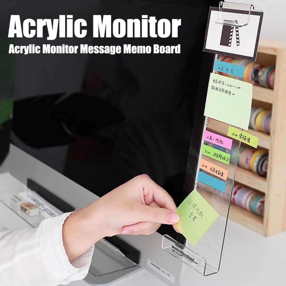 Holder Acrylic For Post-it Notes Memo Board Monitor Message Self ...