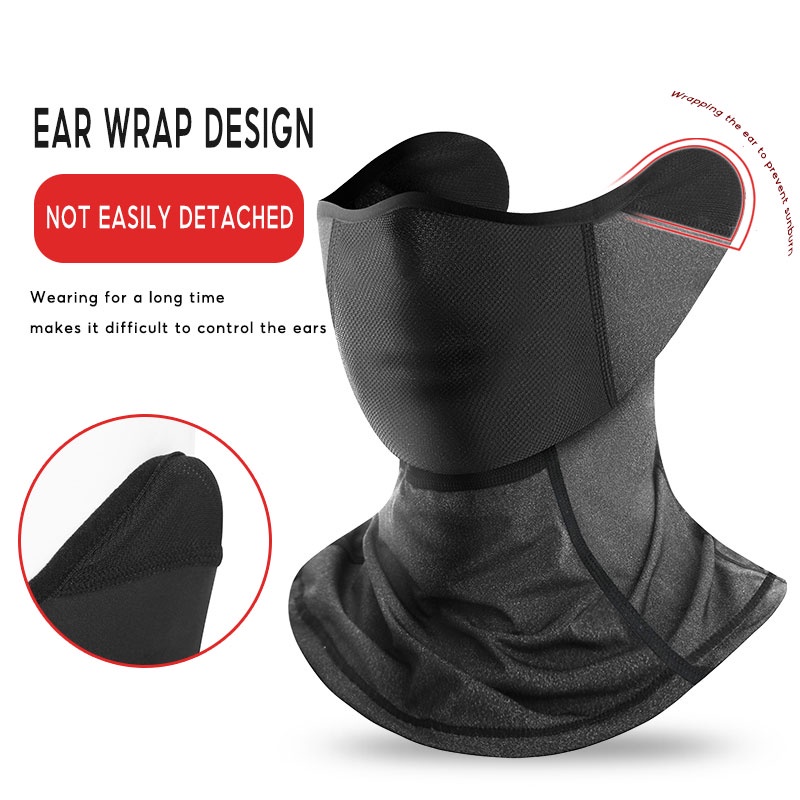 Cycling Triangular Face Mask Balaclava Ice Silk Anti-UV Headband Thin ...