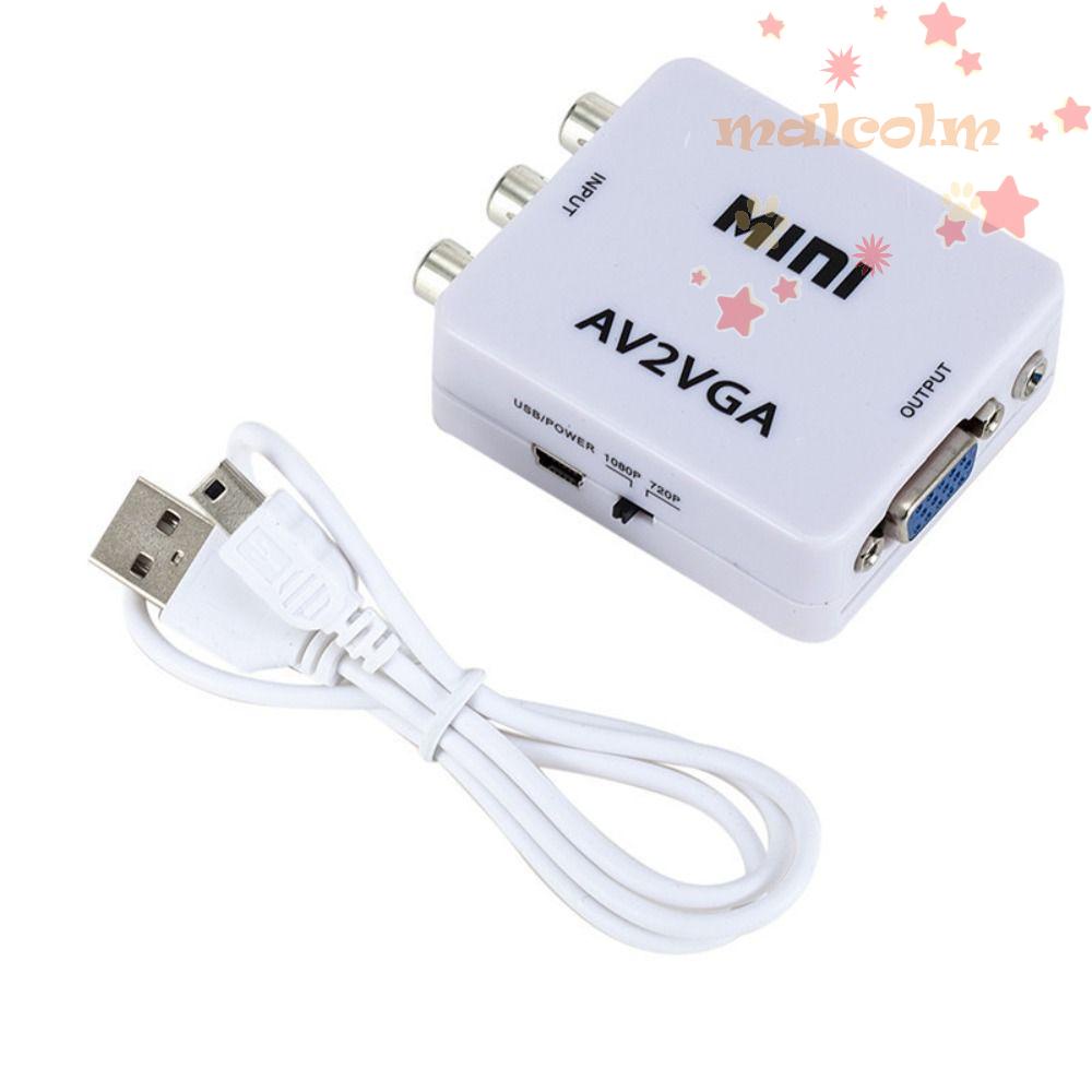 MALCOLM AV To VGA Adapter, AV2VGA RCA To VGA AV2VGA Converter ...