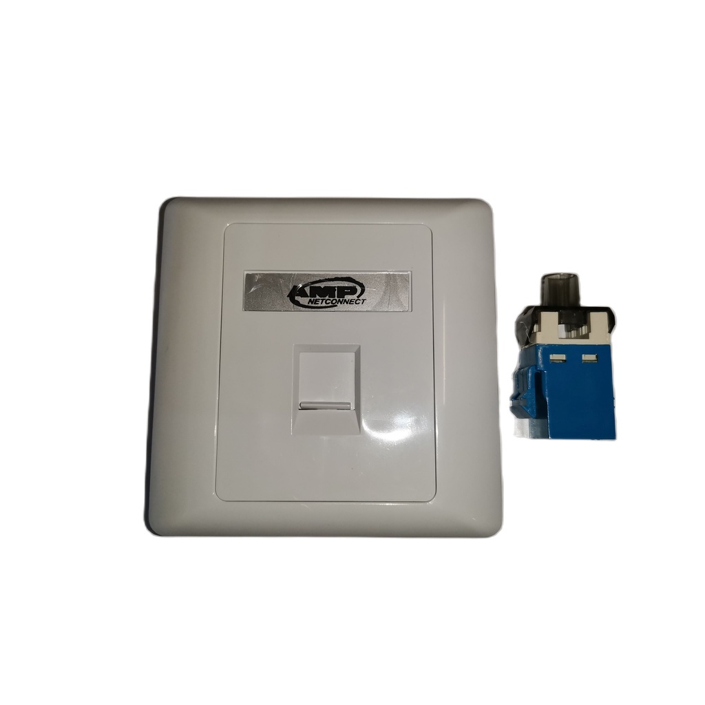 AMP 1 Gang CAT 6 LAN Outlet with Square Plate - SQUARE1GANGCAT6I/O-AMP ...