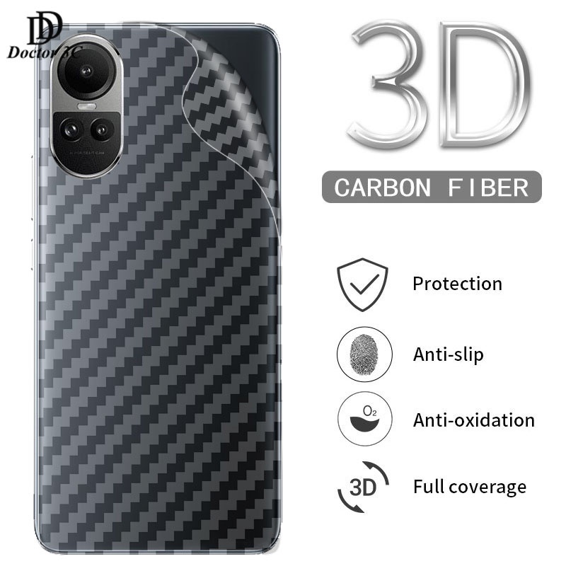 Carbon Fiber Sticker Back Film Cover For OPPO Find X8 Reno 14 13 13F 12 ...