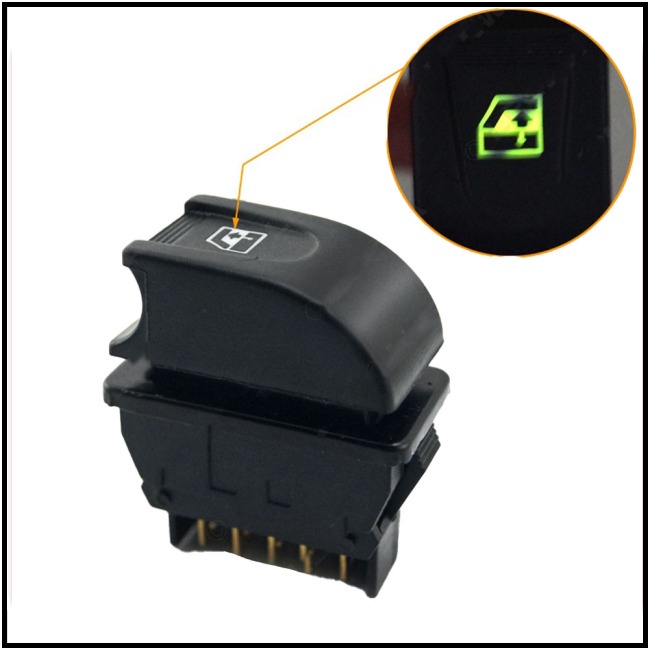 CI Car Window Regulator Switch Built-in Green/Red Lighting Indicator 5 ...