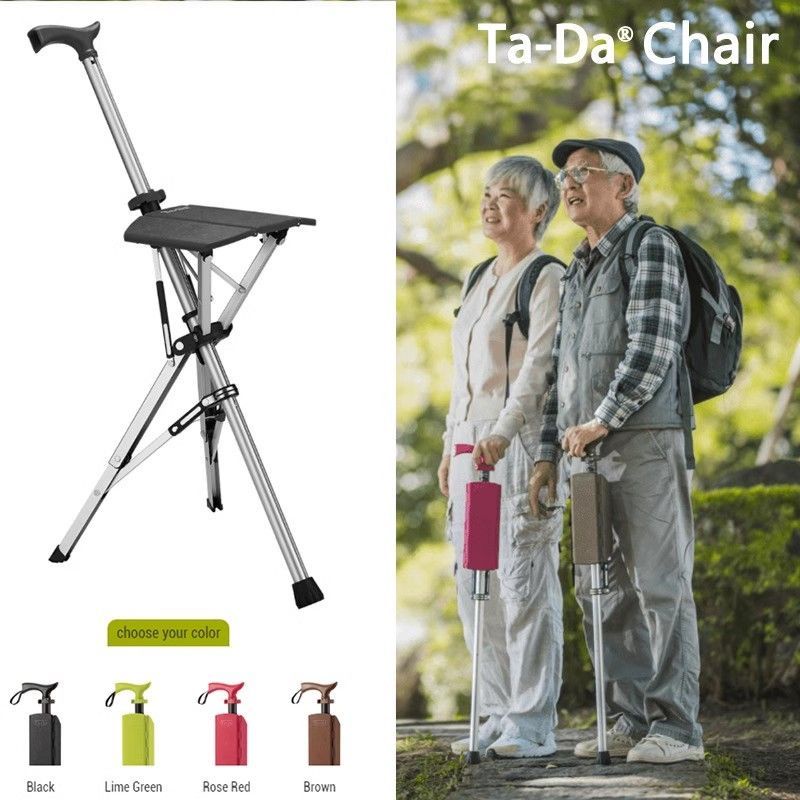 Taiwan TaDa Delta foldable walking chair for the elderly subway queuing ...
