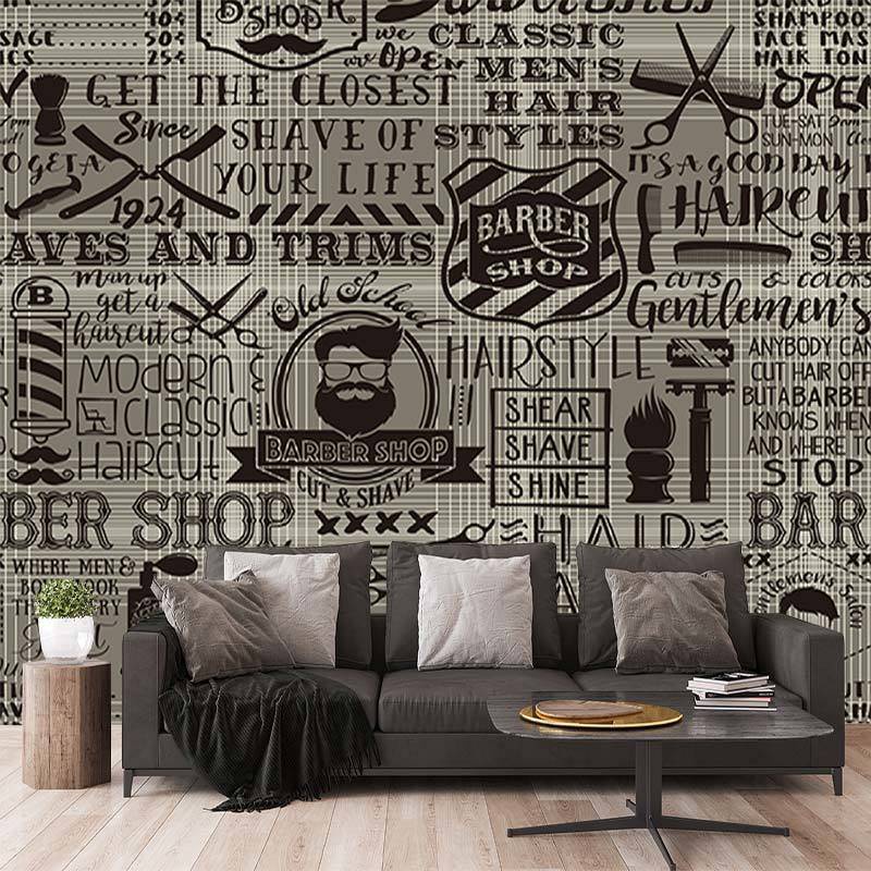 Custom Wallpaper 3d Mural Retro Hair Salon Trend Hairstyle Beauty Salon ...