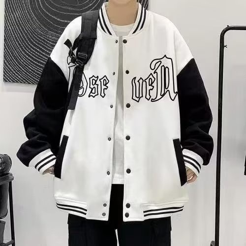 Baseball uniform jacket men's fashion brand youth loose casual jacket ...