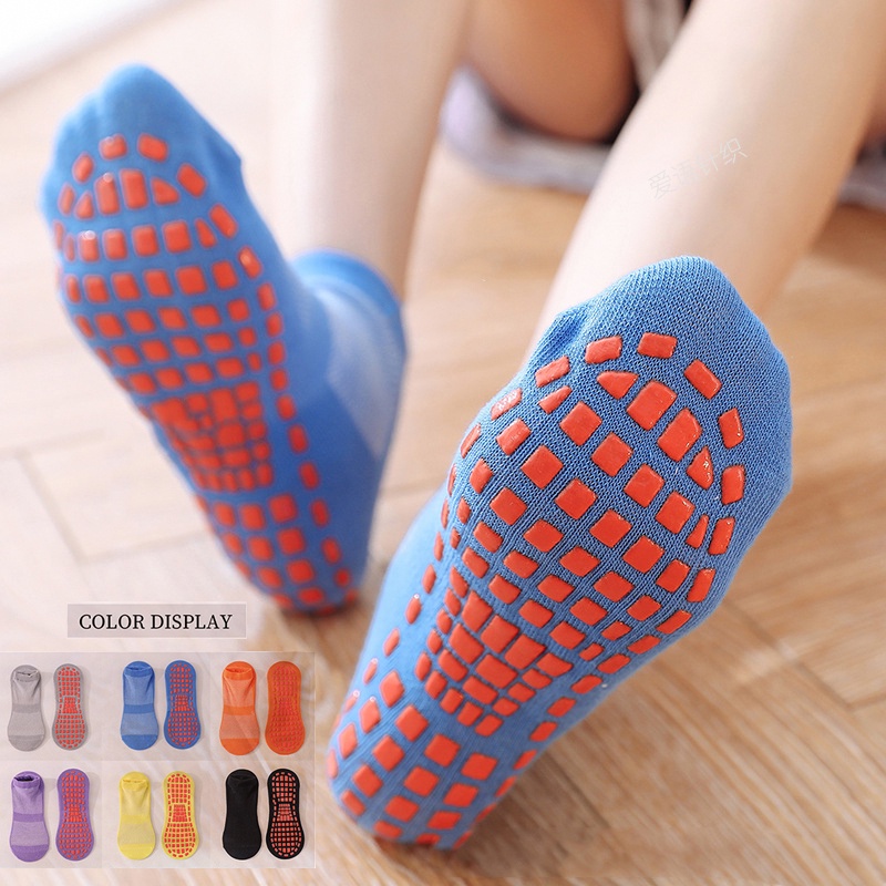 Kids Adults Anti-slip Sock Trampoline Sock Cotton Breathable Short ...