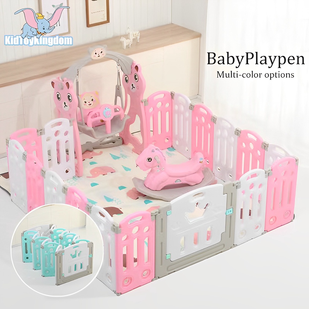 Large Playpen Fence for Baby Safety Guardrail Playpen Children Foldable ...