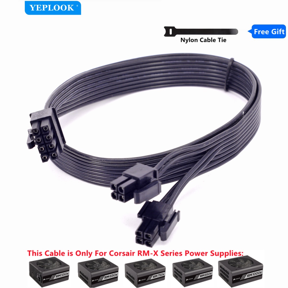 CPU 8Pin to 8Pin (4+4Pin) Modular Power Supply Cable For Corsair RMx ...