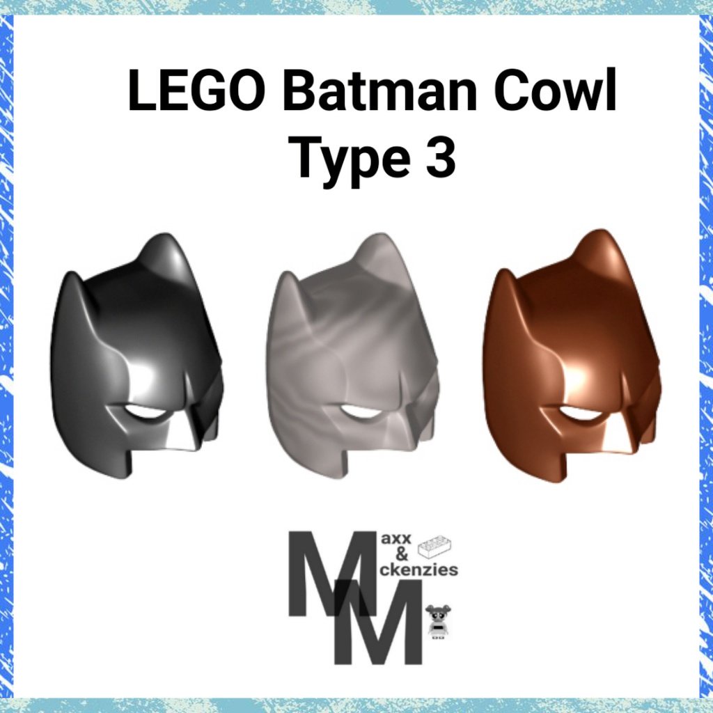 Mask Batman Type 3 Cowl (Open Chin) (18987) LEGO Minifigure Headgear ...