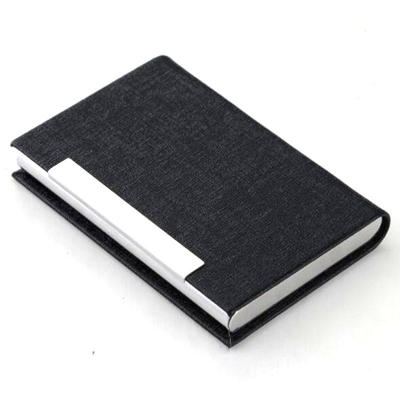 Stainless Steel Oracle Business Card Case PU Leather Magnetic Buckle ...