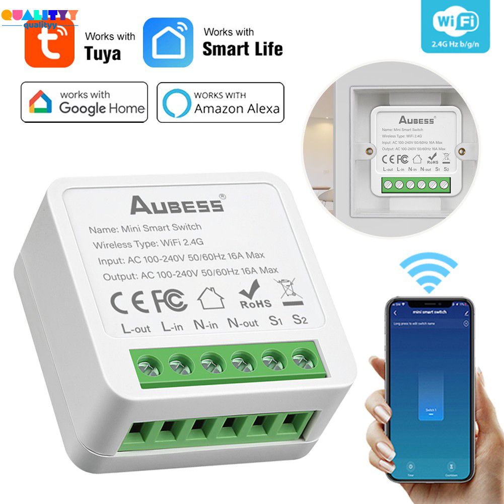 Tuya 16a Wifi Mini Smart Power Monitoring Switch Bluetooth Module ...