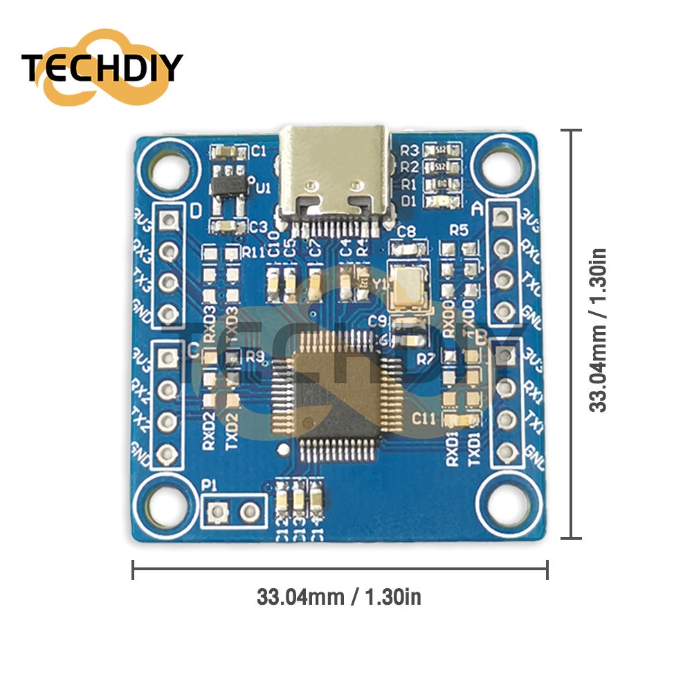 USB To TTL 4-way Converter Adapter Module USB To Serial Port Downloader ...