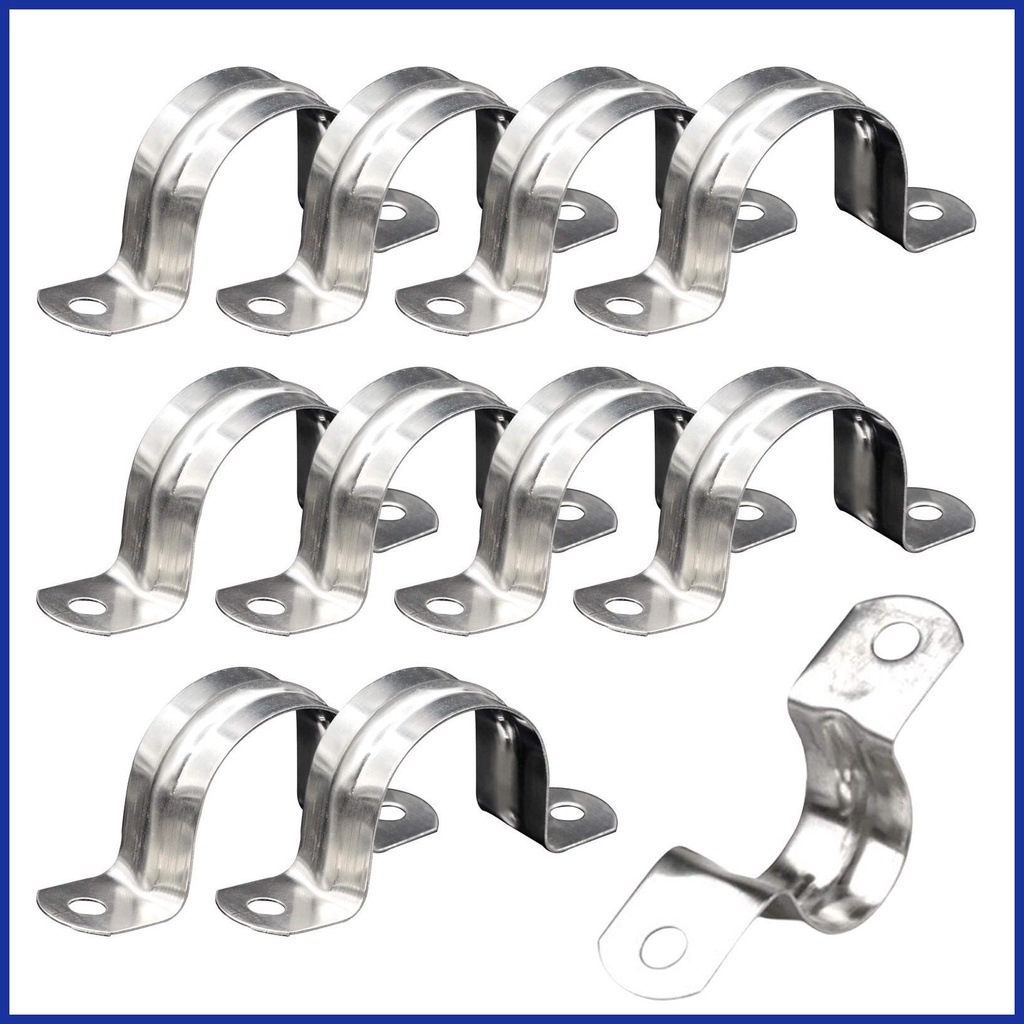 Pipe Strap 10Pcs Stainless Steel U-tube Pipe Strap Two Hole Pipe Strap ...