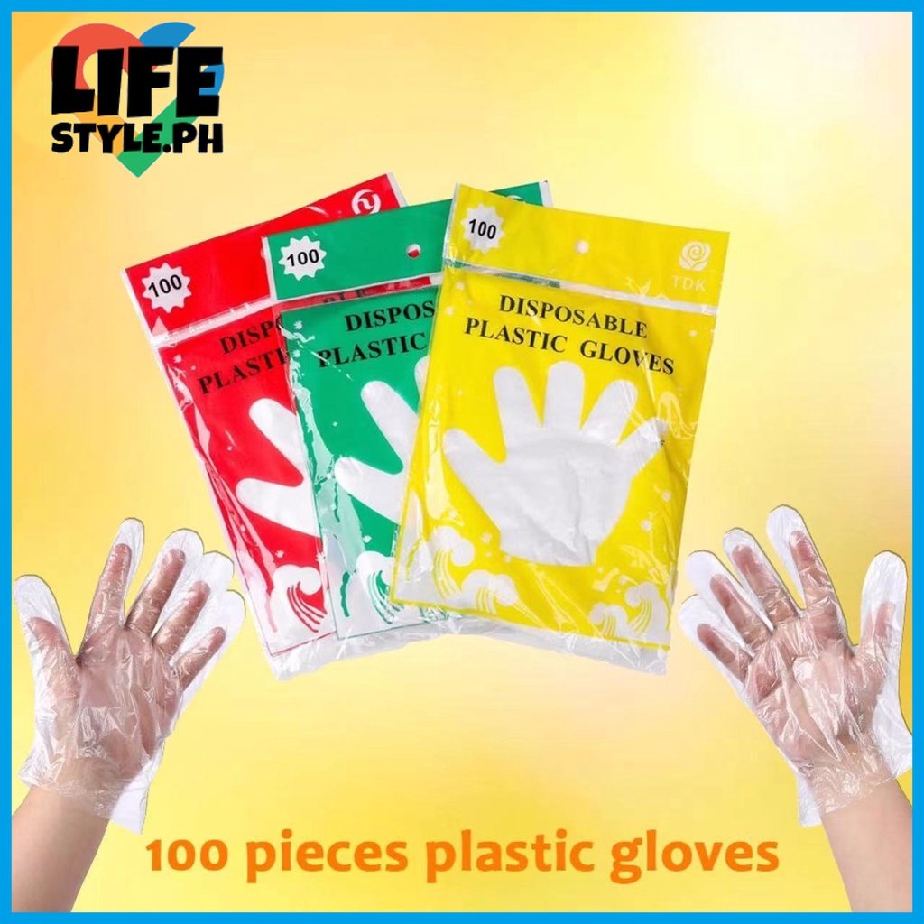 LS 100PCS/PACK High Quality Disposable Plastic Gloves Eco-friendly One ...