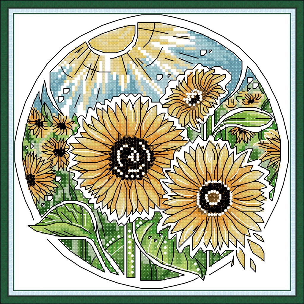 Joy Sunday Stamped Cross Stitch Ktis DMC Threads Chinese DIY Set ...