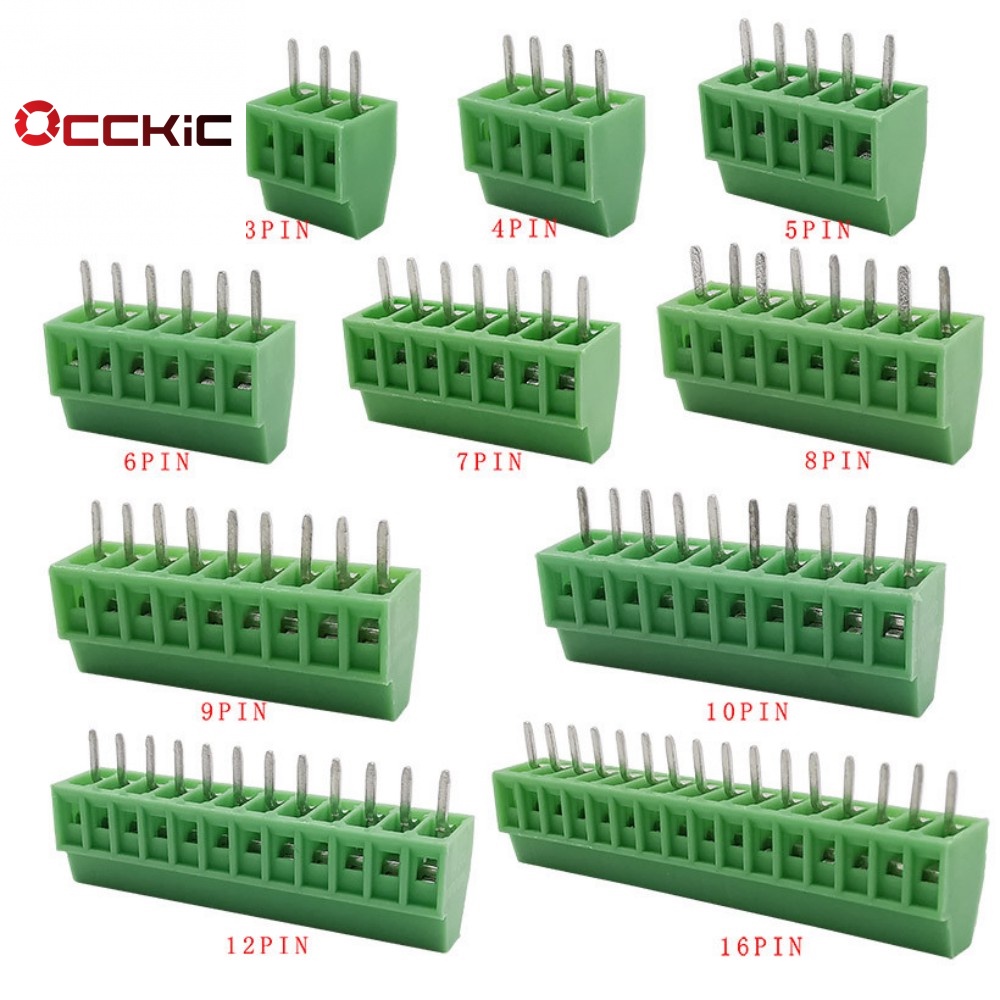 Occkic 10pcs KF128 2.54mm PCB Mini Screw Terminal Blocks Connector for Wires KF128-2.54 2P 3P 4P ...