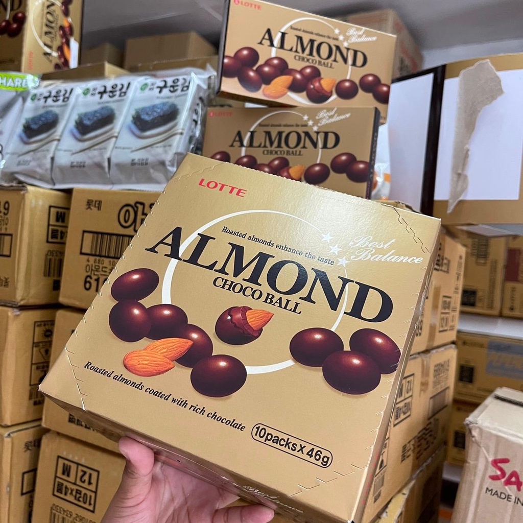YL-OS Lotte Almond Chocoball Korean chocolate (10pcs in one box ...