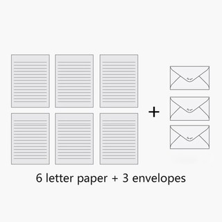 9 Pcs Creative Japanese Letter Paper Envelope Set Simple Romantic Retro ...