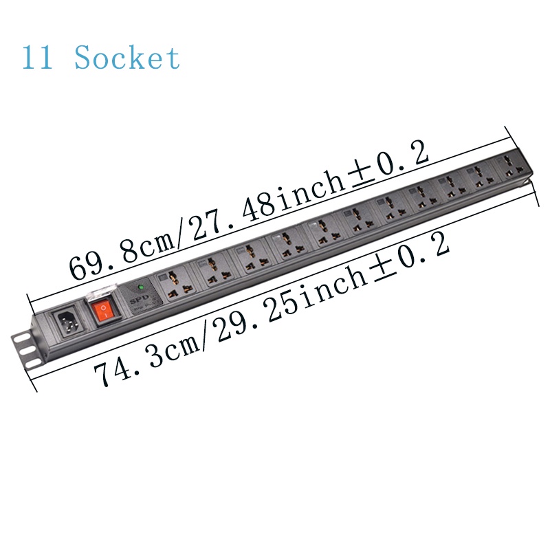C14 power input PDU power distribution unit 2-12 position universal ...
