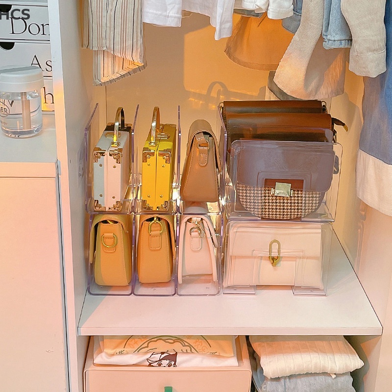 HCS Handbag Storage Box Divider Shelf Storage Rack Cabinet Partition ...