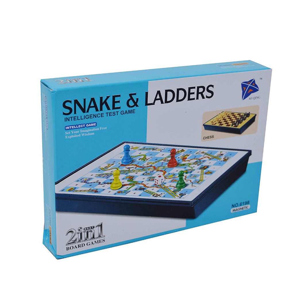 6.7inch 2in1 Magnetic Snakes and Ladder Set Chess - 6.7" Board Game ...