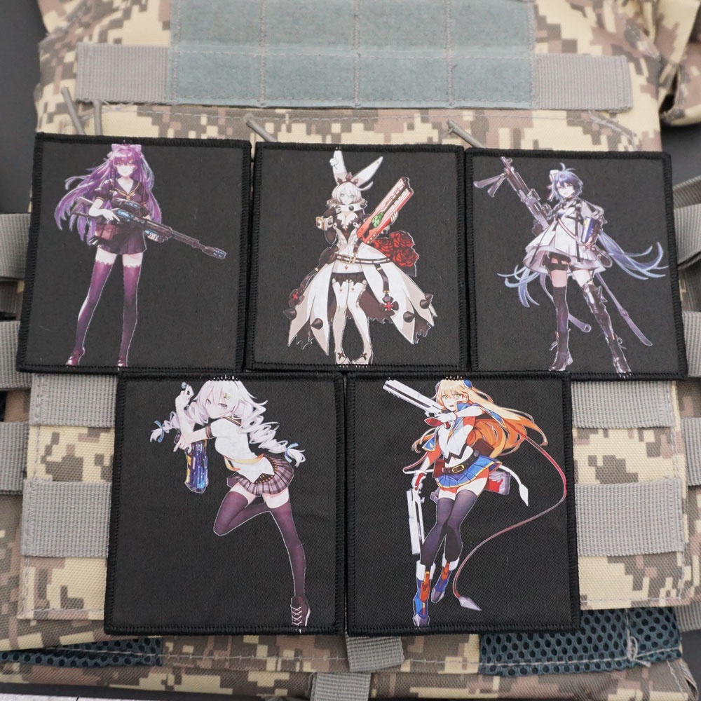 Cartoon Girl Frontline Mobile Game Tactics Girl Gathering Print ...