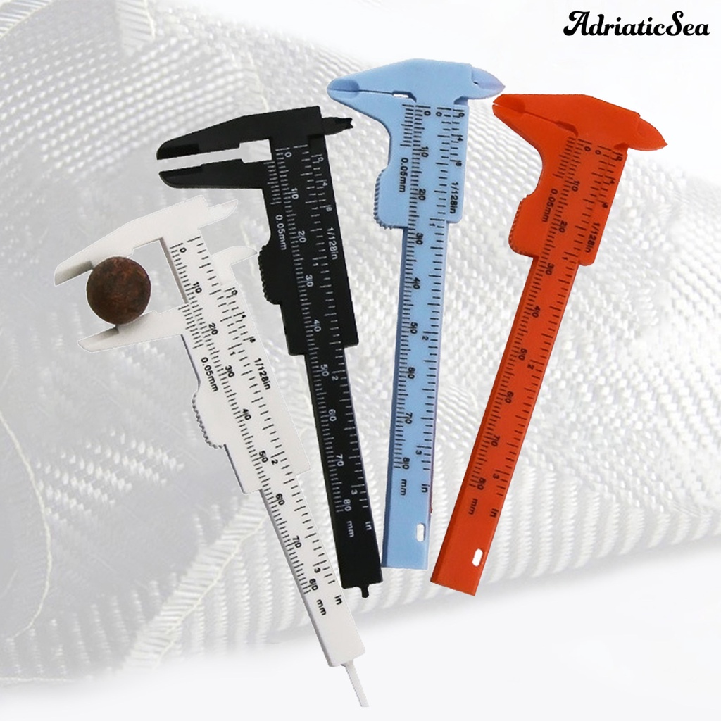 [ADIC] 0-80mm Mini Multicolor Dual-scale Plastic Vernier Caliper ...