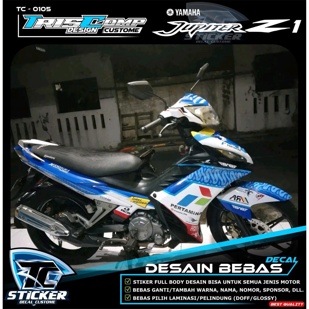 (Design Can Request) Sticker Striping Decal Jupiter Z1 Full Body ...