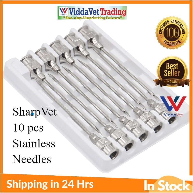 10 Pcs/box SharpVet Stainless Needles 304 Stainless Steel Veterinary ...
