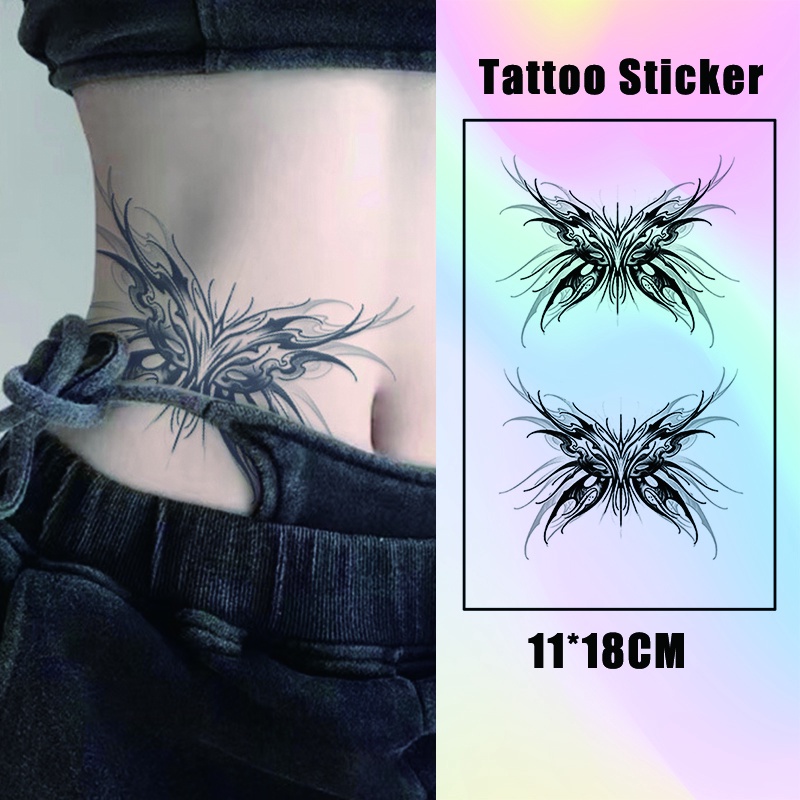 【SUN】Tattoo Sticker Waterproof Long Lasting Butterfly Minimalist Tattoo ...