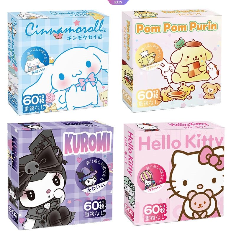 New Anime Sanrio Stickers Kuromi Cinnamoroll Hello Kitty Pikachu ...