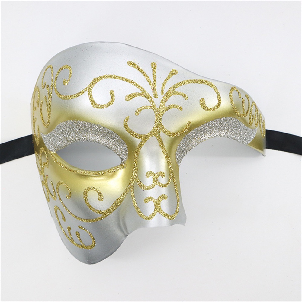 Steampunk Phantom Masquerade Cosplay Mask ABS Plastic Half Face Men ...