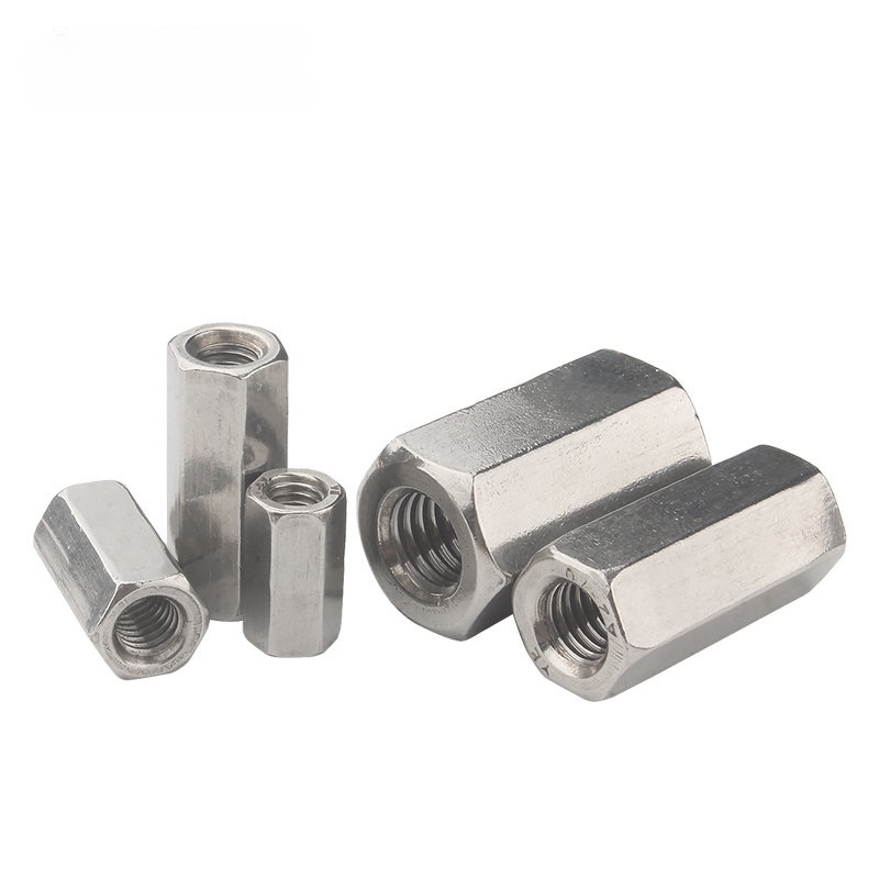 304 Stainless Steel Hexagonal Extension Nut Thickened Nut Round Type ...
