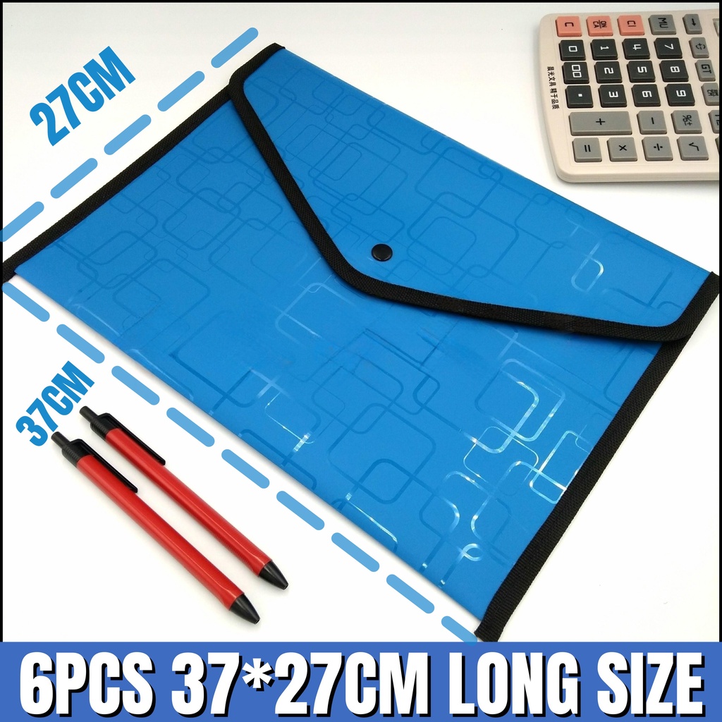 6PCS File Folder Long Size File Bag Document Bag Office School Supplies ...
