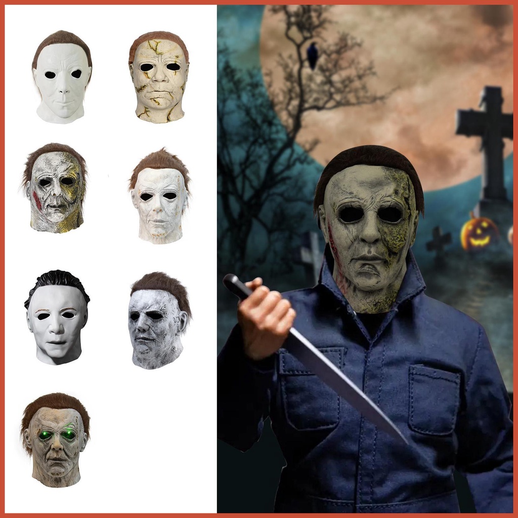 Michael Myers Face Cover Halloween Cosplay Costume Prop Original ...