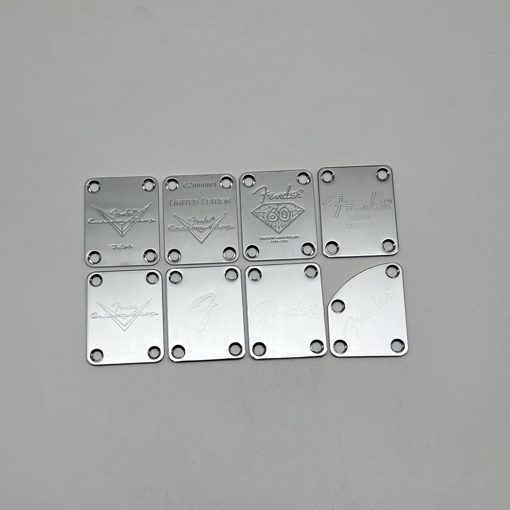 Custom Shop Chrome Guitar Neck Plate For Fender Stratocaster Telecaster ...