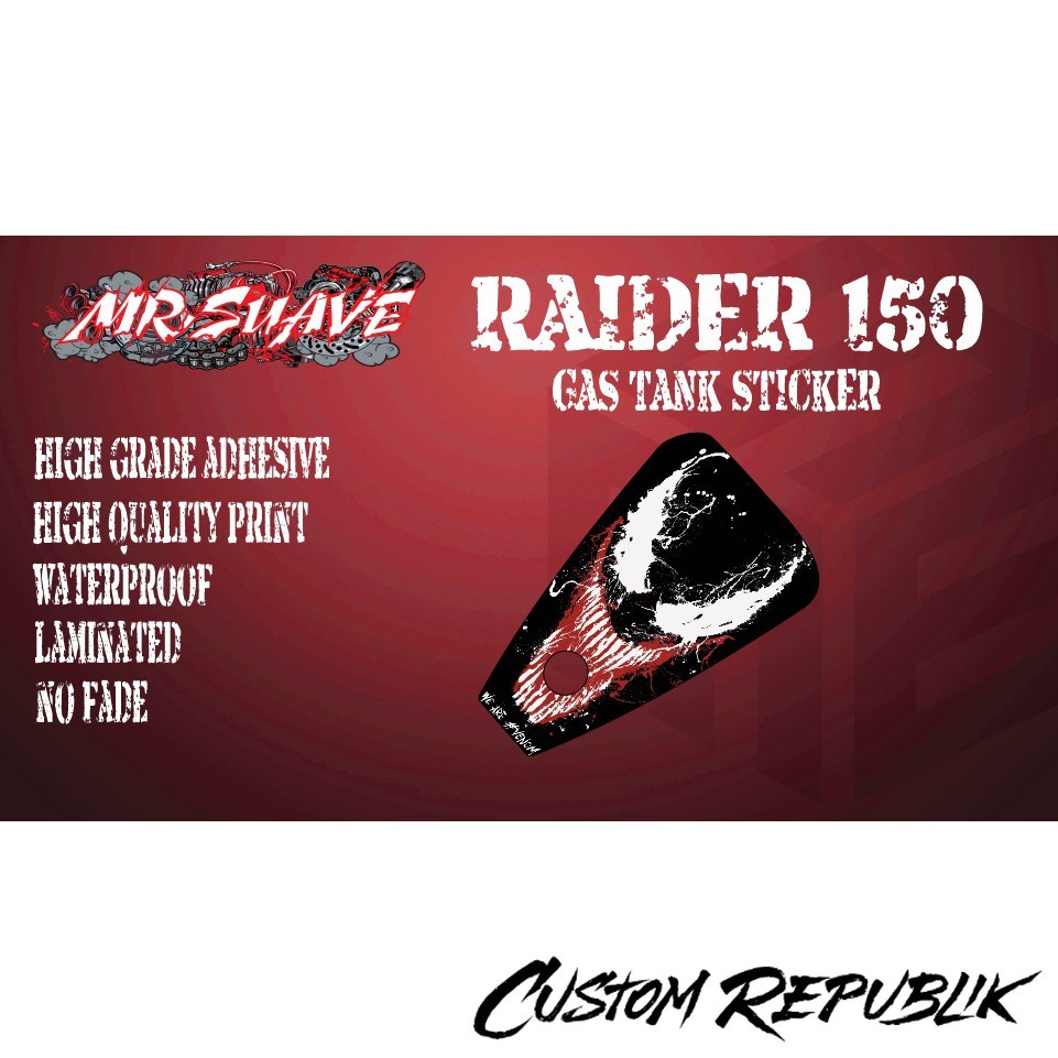 Raider 150 Carb Gas Tank Sticker (Venom) | Shopee Philippines