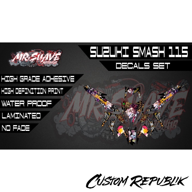 Suzuki Smash 115 Decals Set (Hisoka) | Shopee Philippines